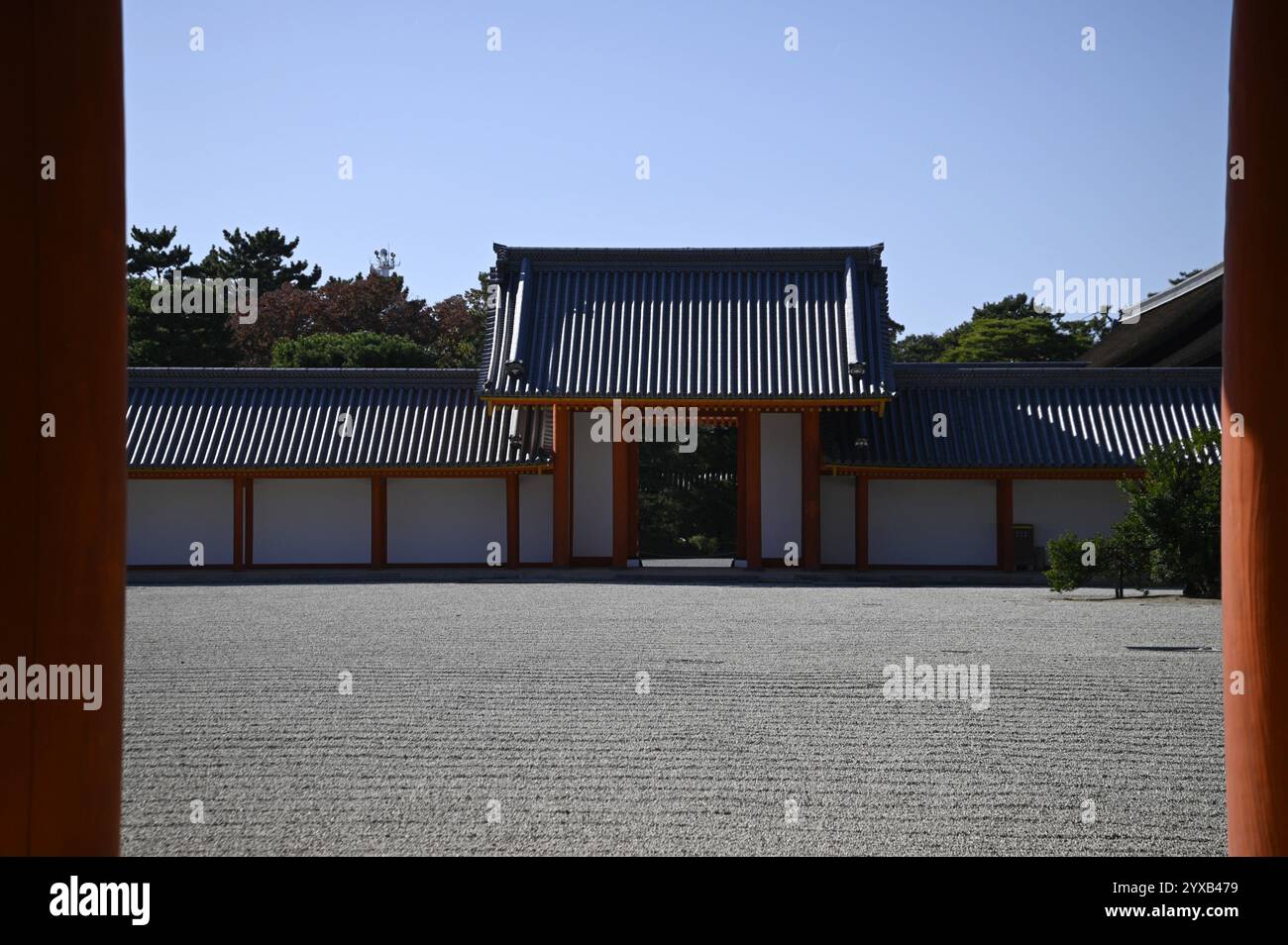 Landscape with scenic view of the Nikka-mon Gate and the Ansei era ...