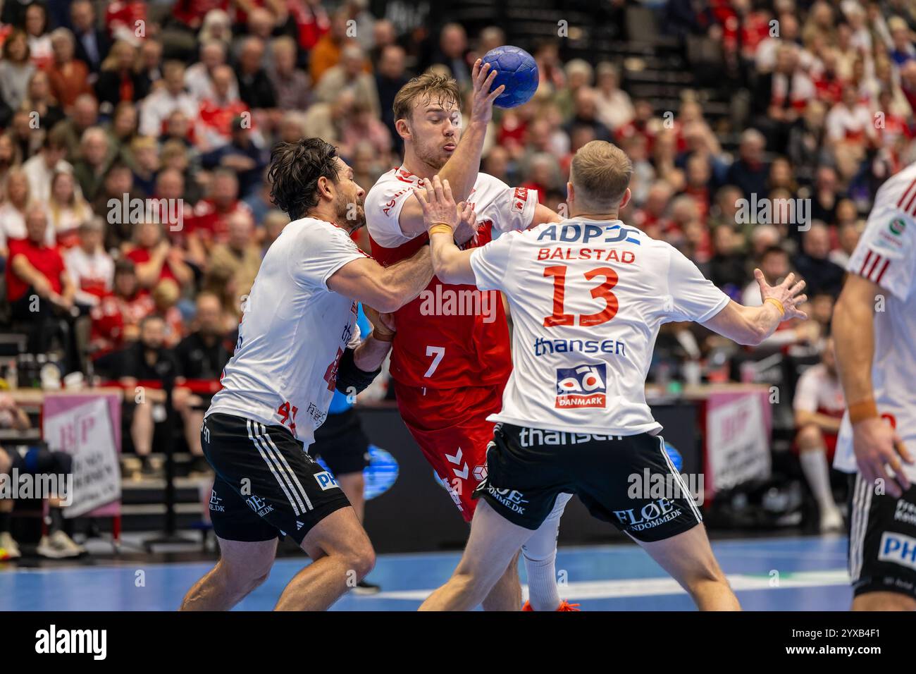 Aalborg, Denmark. 14th, December 2024. Thomas Arnoldsen (7) of Aalborg ...