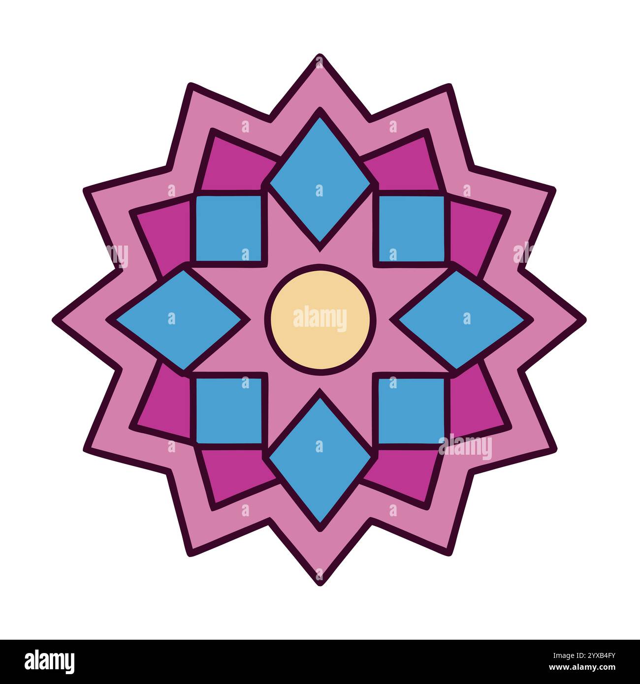 Islamic decorations in the dome of the Prophet's Mosque in Saudi Arabia ...