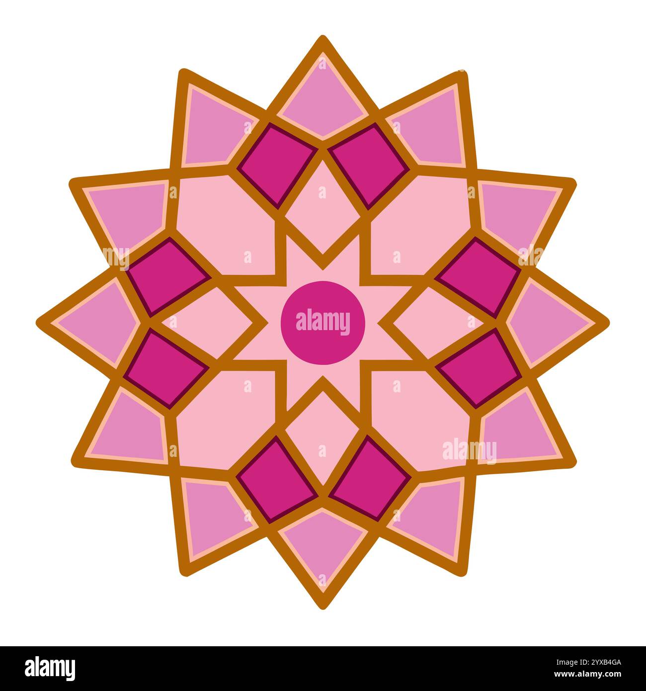 Islamic decorations in the dome of the Prophet's Mosque in Saudi Arabia ...