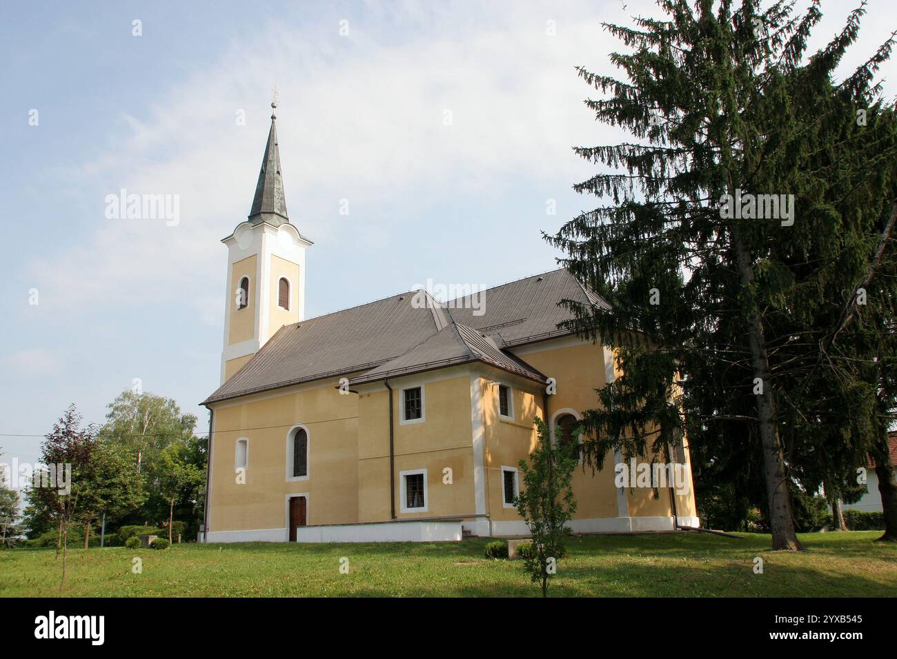 The parish church of the Holy Trinity in Rovisce Croatia Stock Photo ...