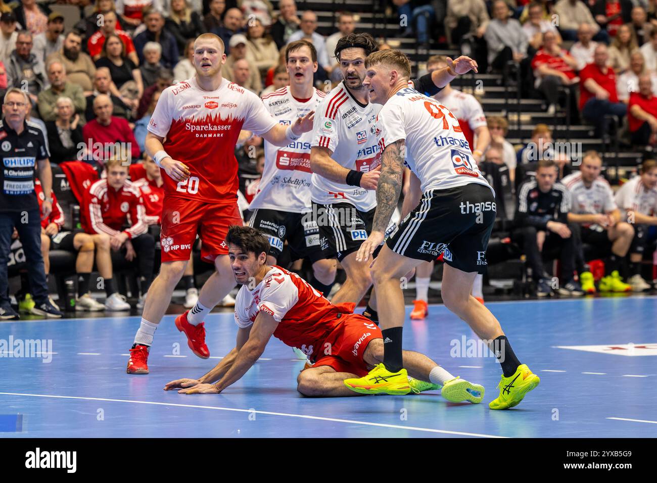 Aalborg, Denmark. 14th, December 2024. Marinus Munk of Aalborg Handball ...