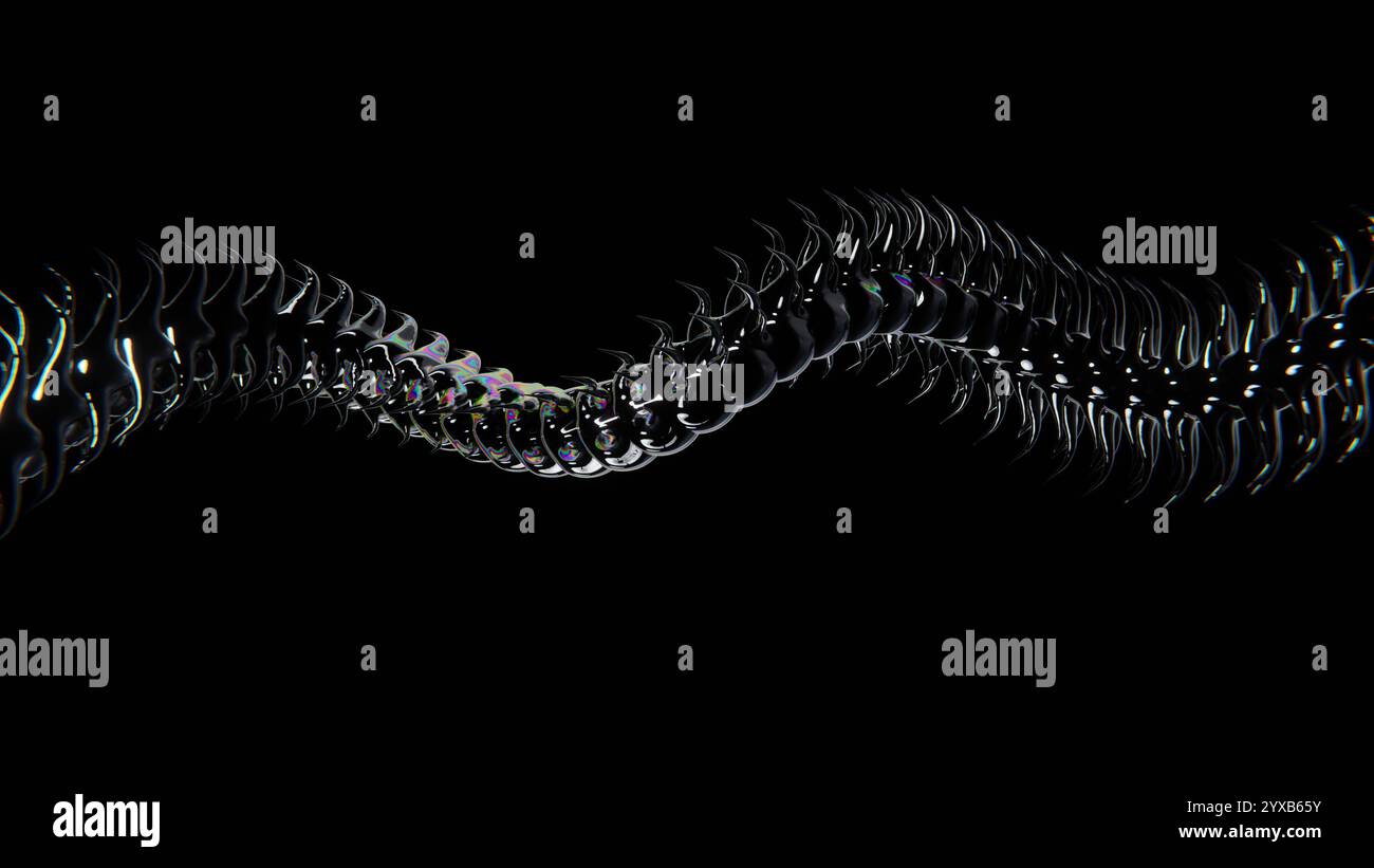 Abstract 3D horizontal trendy swirl snake shape dragon skin reptile ...