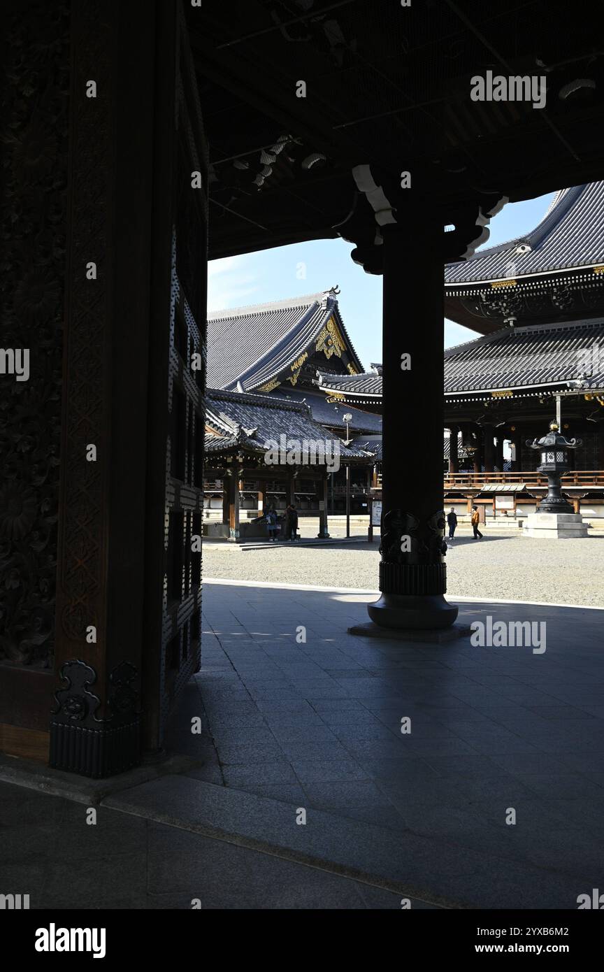 Scenic view of Goei-dō the Main Hall at Higashi Hongan-ji Shin Buddhism ...
