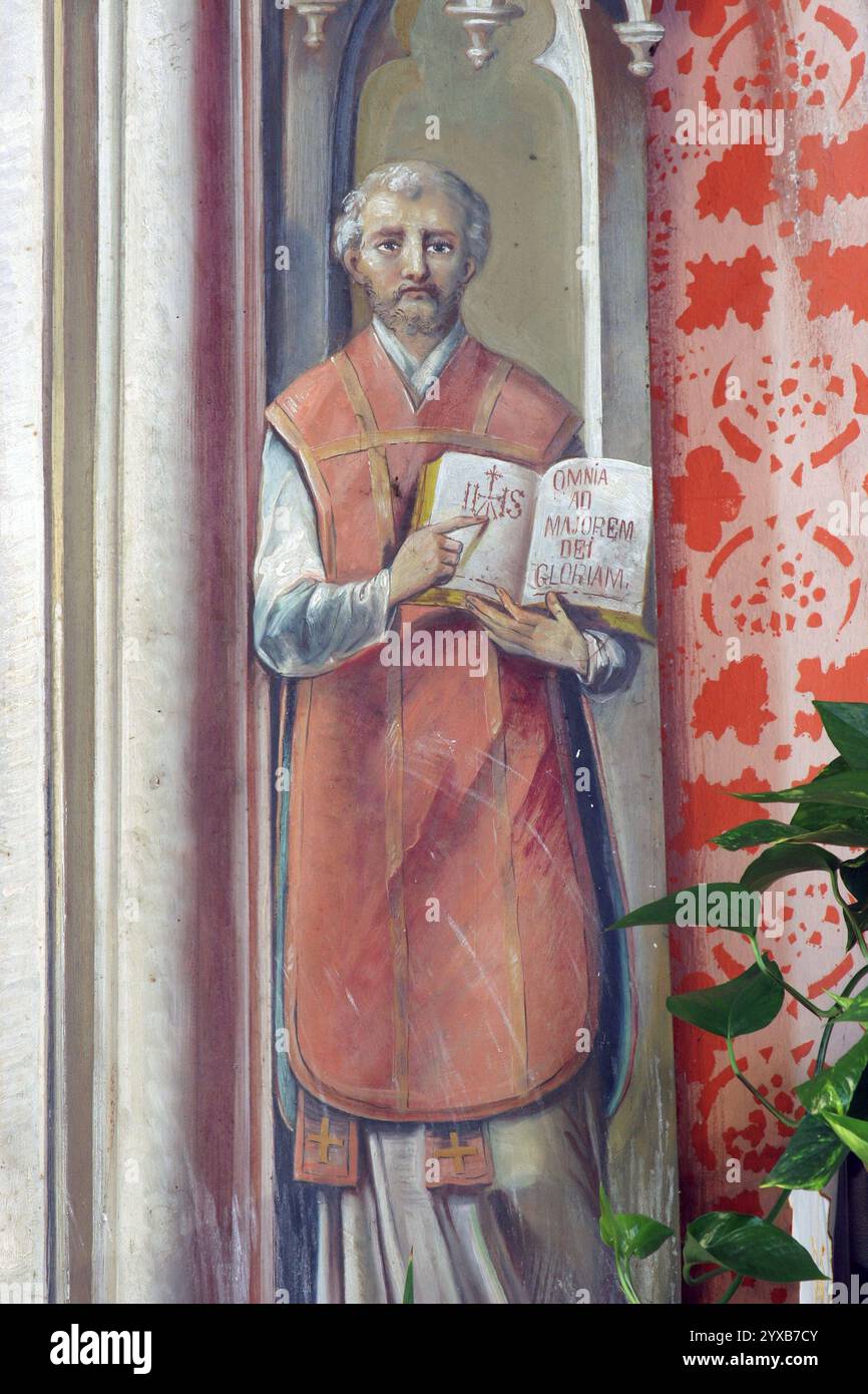 Saint Ignatius of Loyola, altar of the Sacred Heart of Jesus in the ...