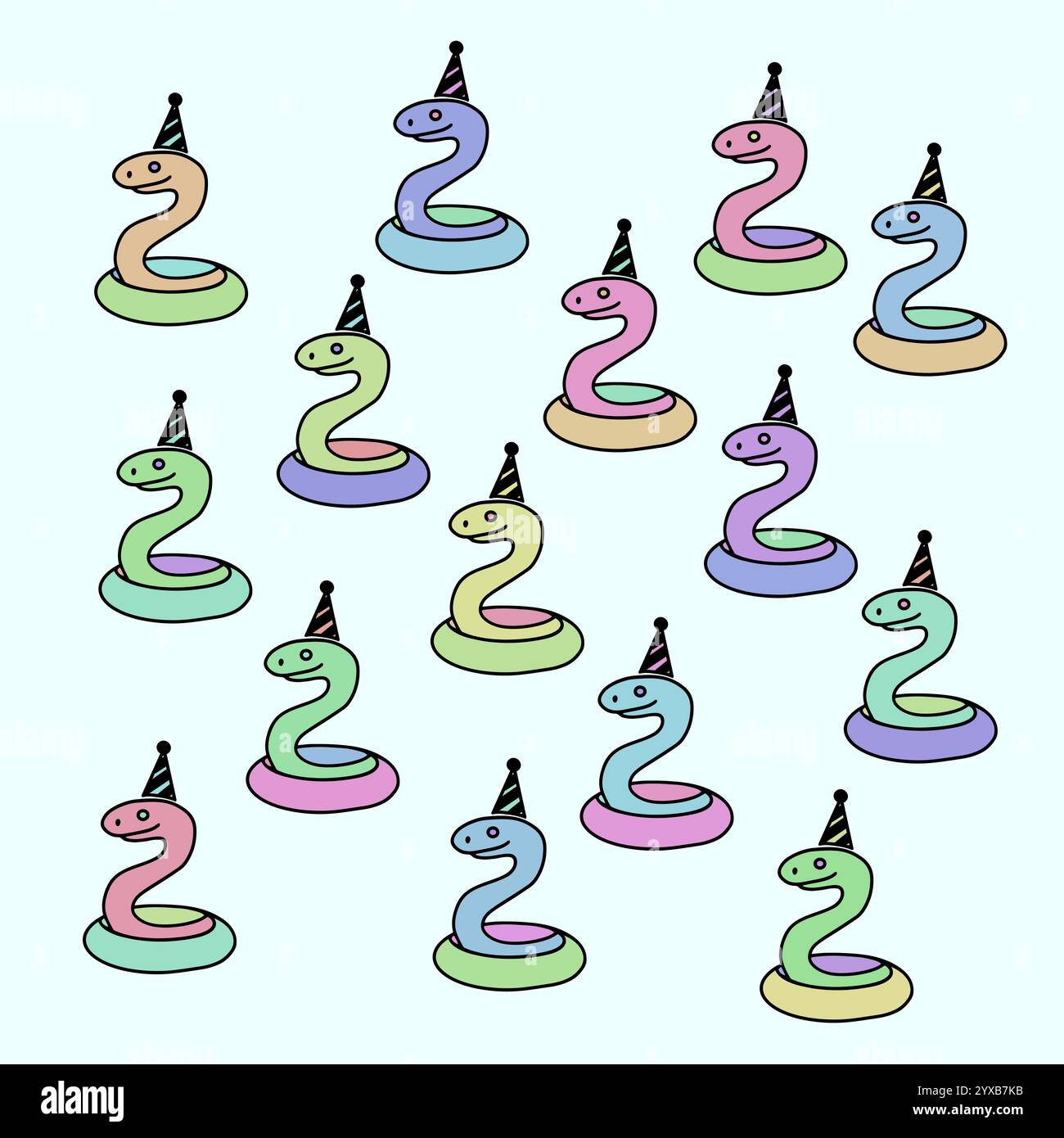 Pastel snakes Stock Vector Images - Alamy