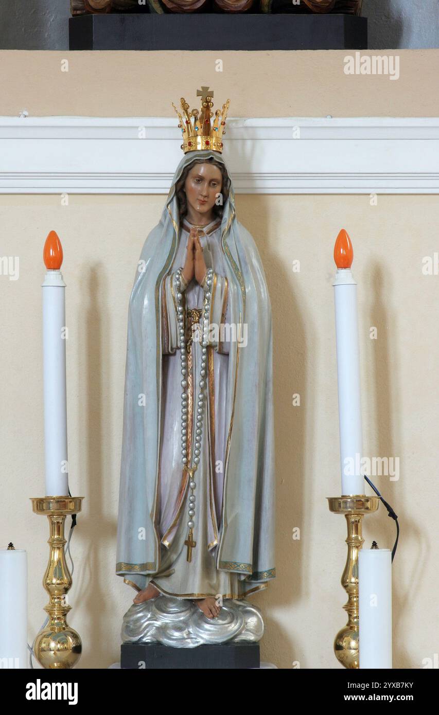 Our Lady of Fatima, statue on the altar of Saint Vitus in the parish ...
