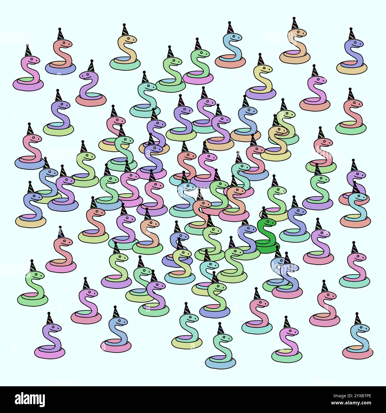 Lots of colorful snakes that go in different directions Stock Vector ...