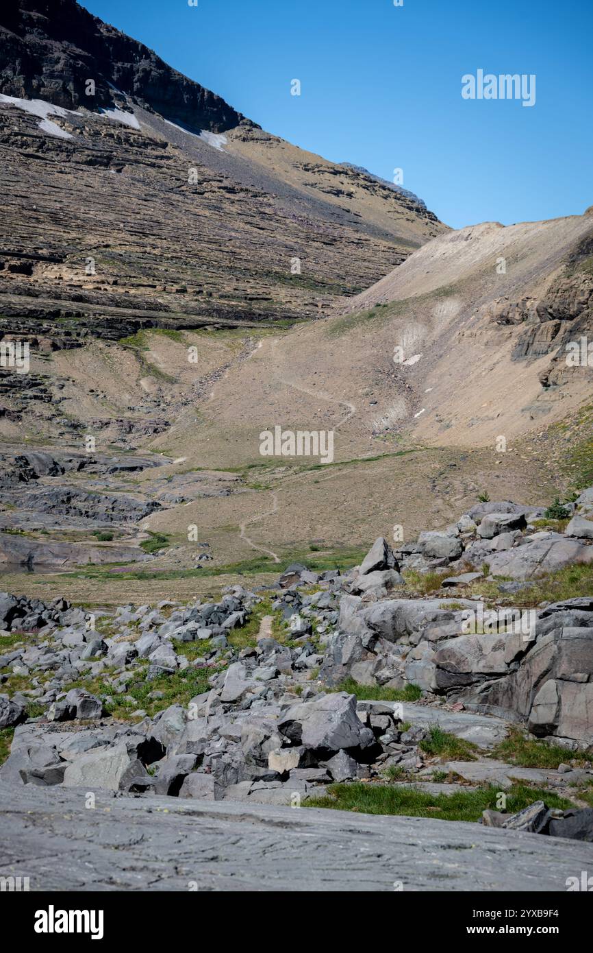 Trail Snakes Its Way Down Boulder Pass Toward Hole In The Wall In ...