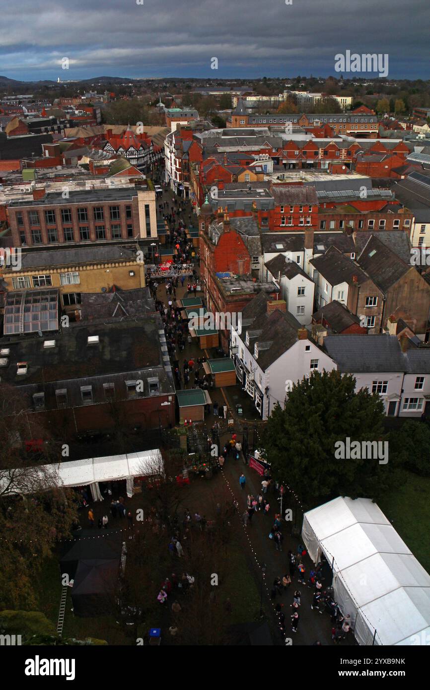 Views from top of St Giles Parish church Wrexham Stock Photo - Alamy