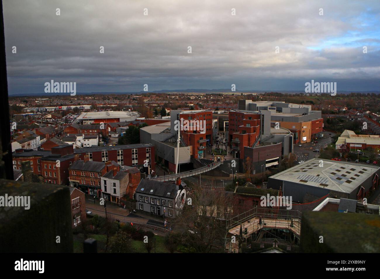 Views from top of St Giles Parish church Wrexham Stock Photo - Alamy
