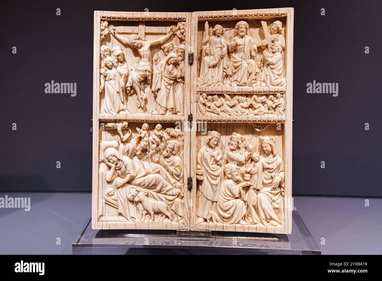 Florence, Italy, January 6, 2024: Diptych with Christ scenes Stock Photo - Alamy