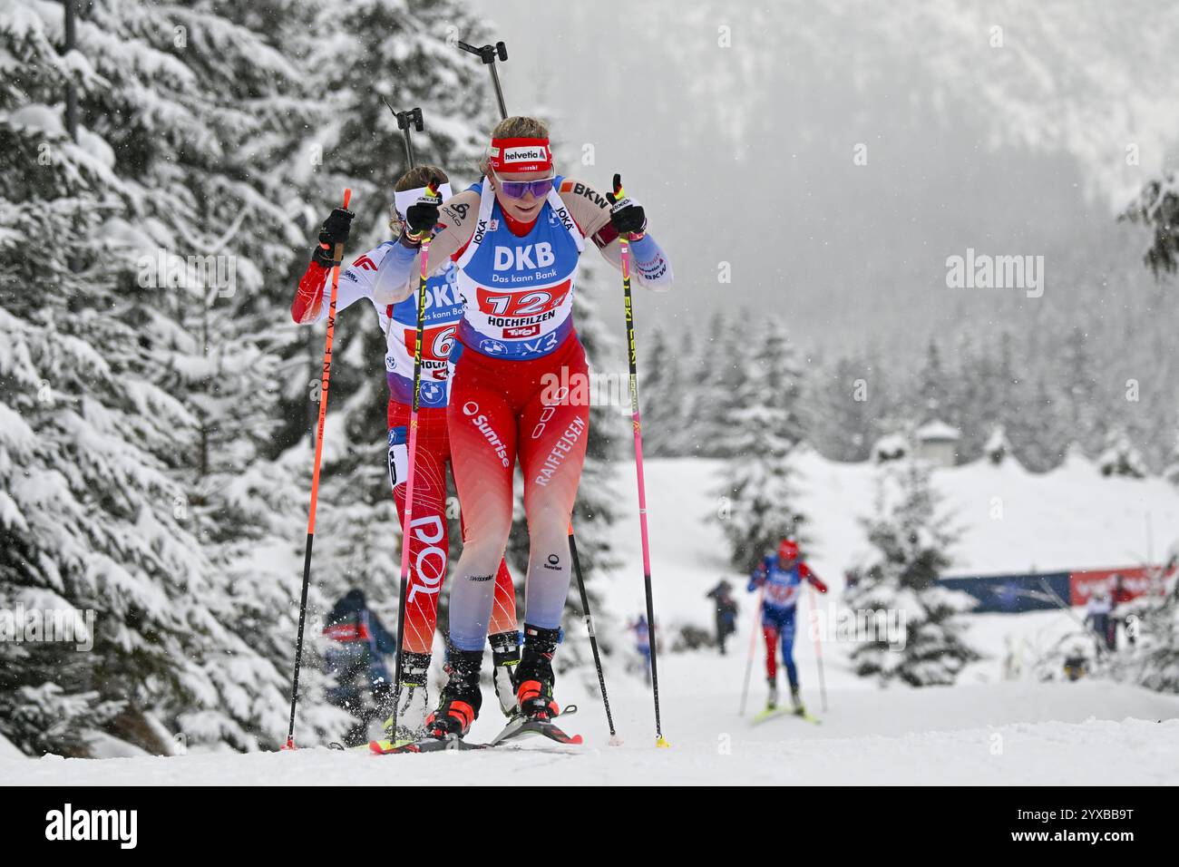 HOCHFILZEN , AUSTRIA - DECEMBER 15: Amy Baserga of Switzerland competes ...