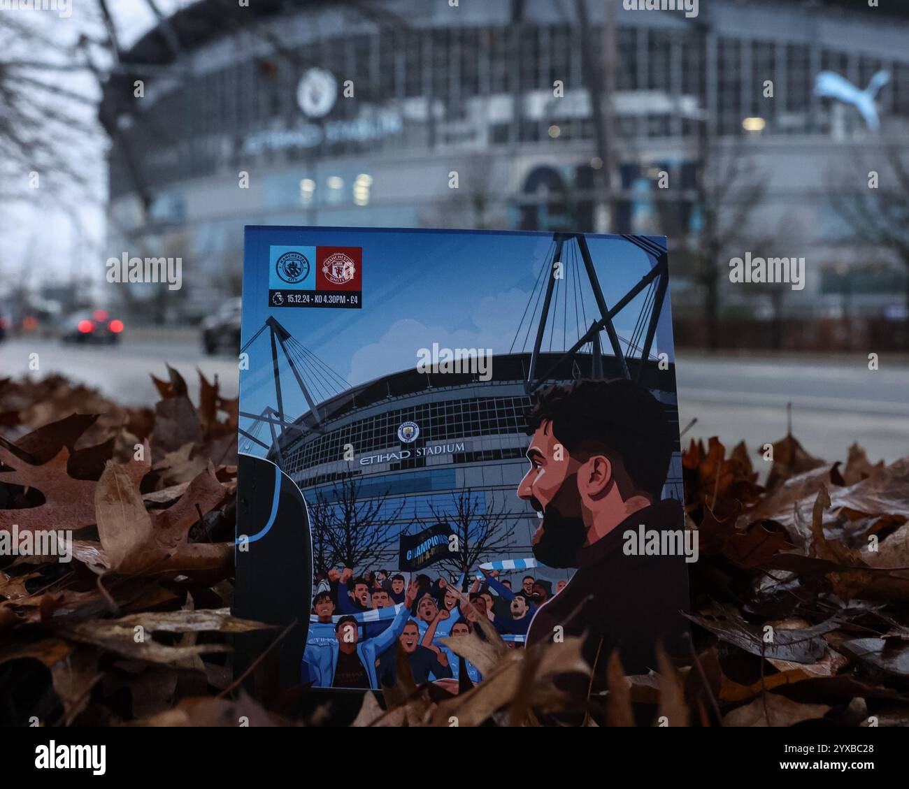 Todays match day program during the Premier League match Manchester ...