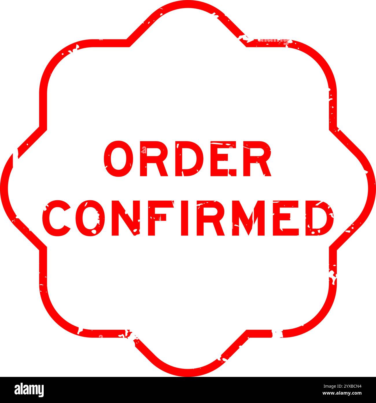 Grunge red order confirmed word rubber seal stamp on white background Stock Vector Image & Art ...