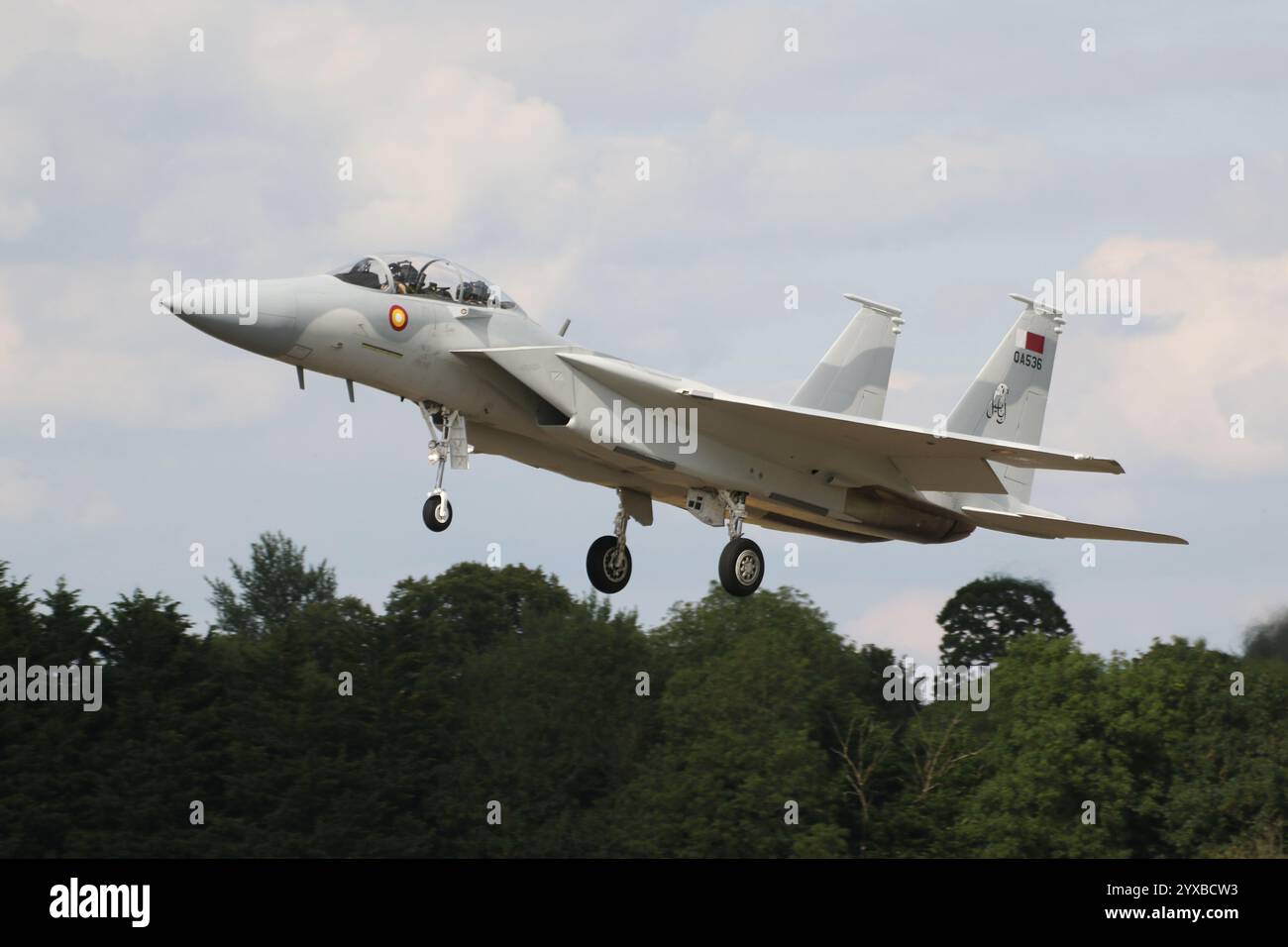 QA536, a Boeing F-15QA Ababil in the colours of the Qatar Emiri Air ...