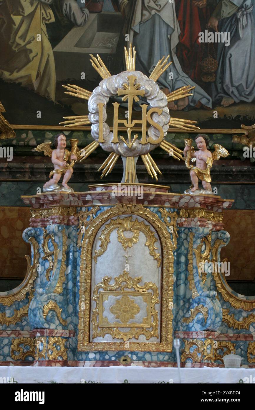 Tabernacle on the main altar in the Church of the Assumption of the ...