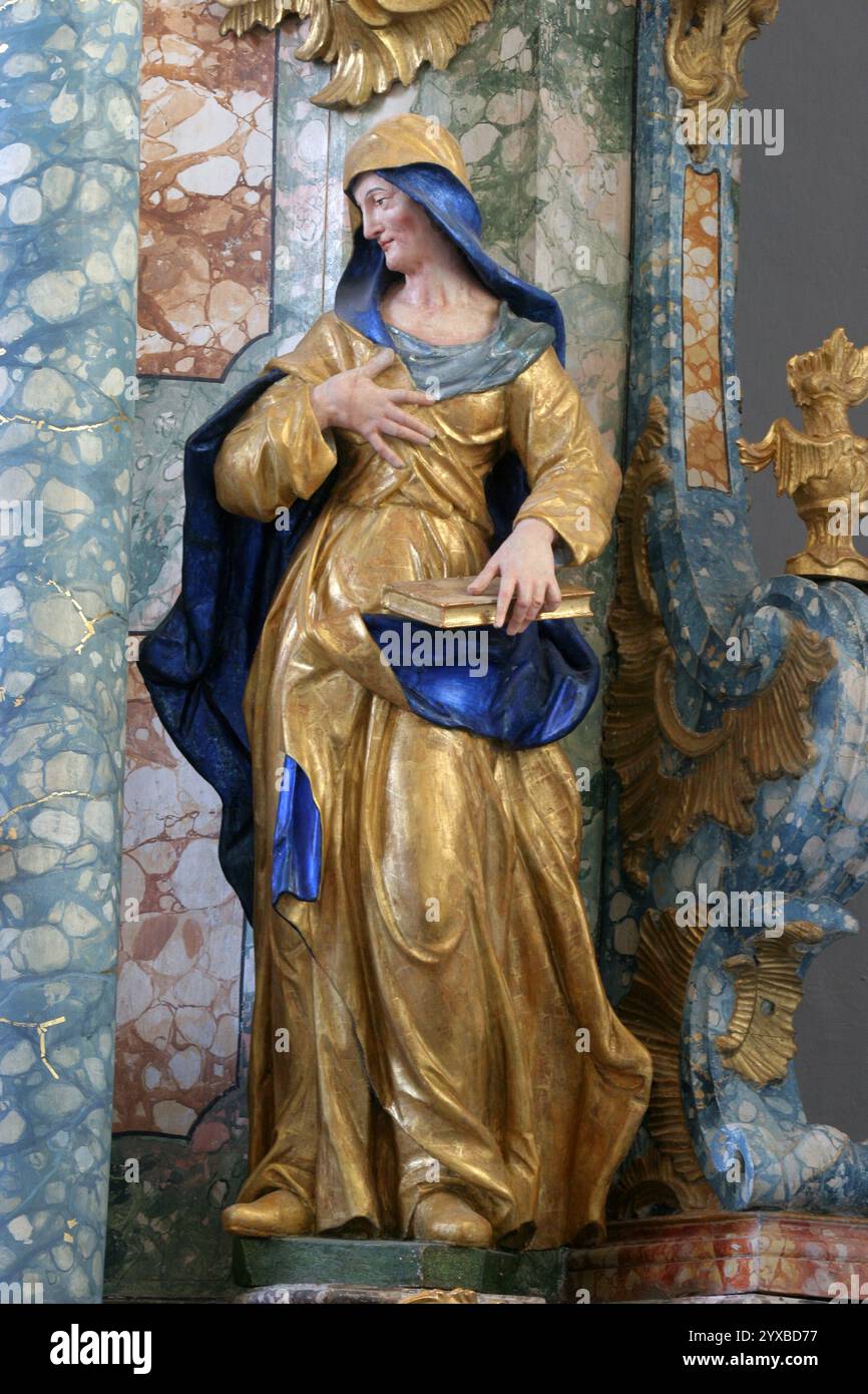 Saint Anne, statue on the main altar in the Church of the Assumption of ...