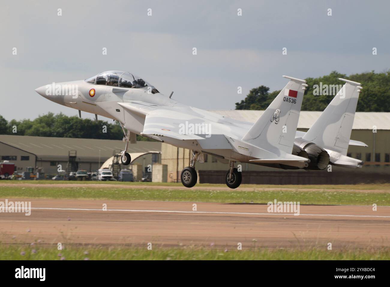 QA536, a Boeing F-15QA Ababil in the colours of the Qatar Emiri Air ...