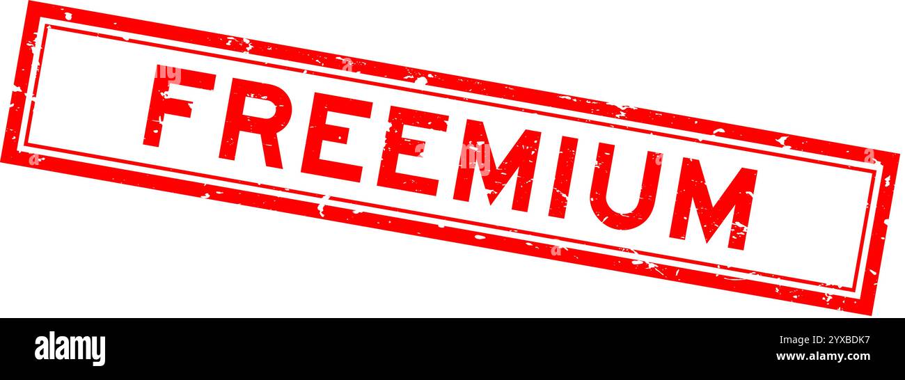 Grunge red freemium word square rubber seal stamp on white bacckground Stock Vector Image & Art ...