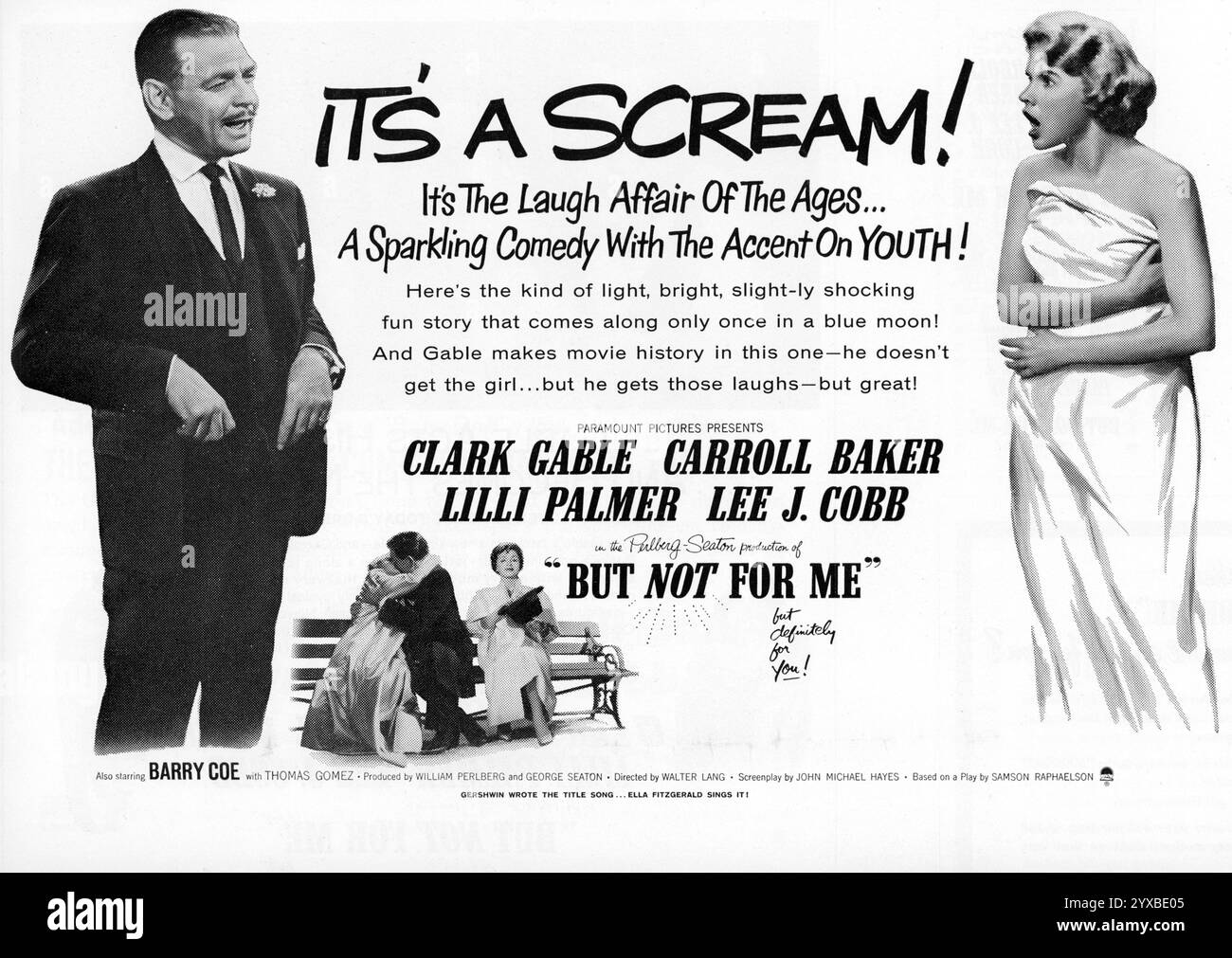 CLARK GABLE CARROLL BAKER LILLI PALMER and LEE J. COBB in BUT NOT FOR ...