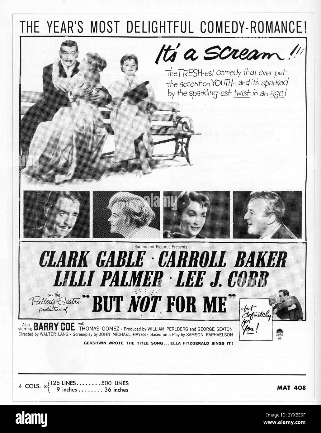 CLARK GABLE CARROLL BAKER LILLI PALMER LEE J. COBB and BARRY COE in BUT ...