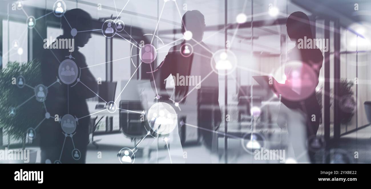 People network connection. Network work connections concept Stock Photo ...