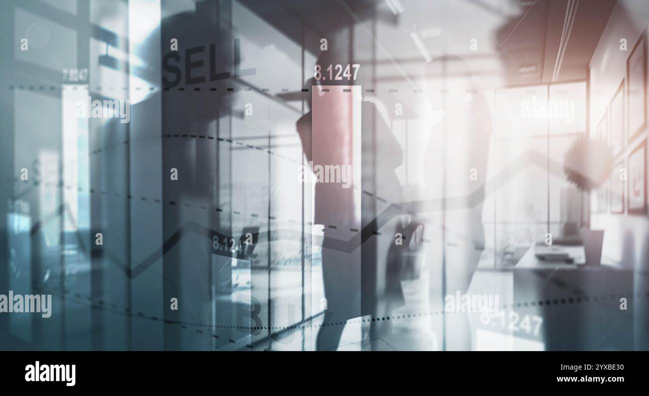 Red stock market charts hi-res stock photography and images - Alamy