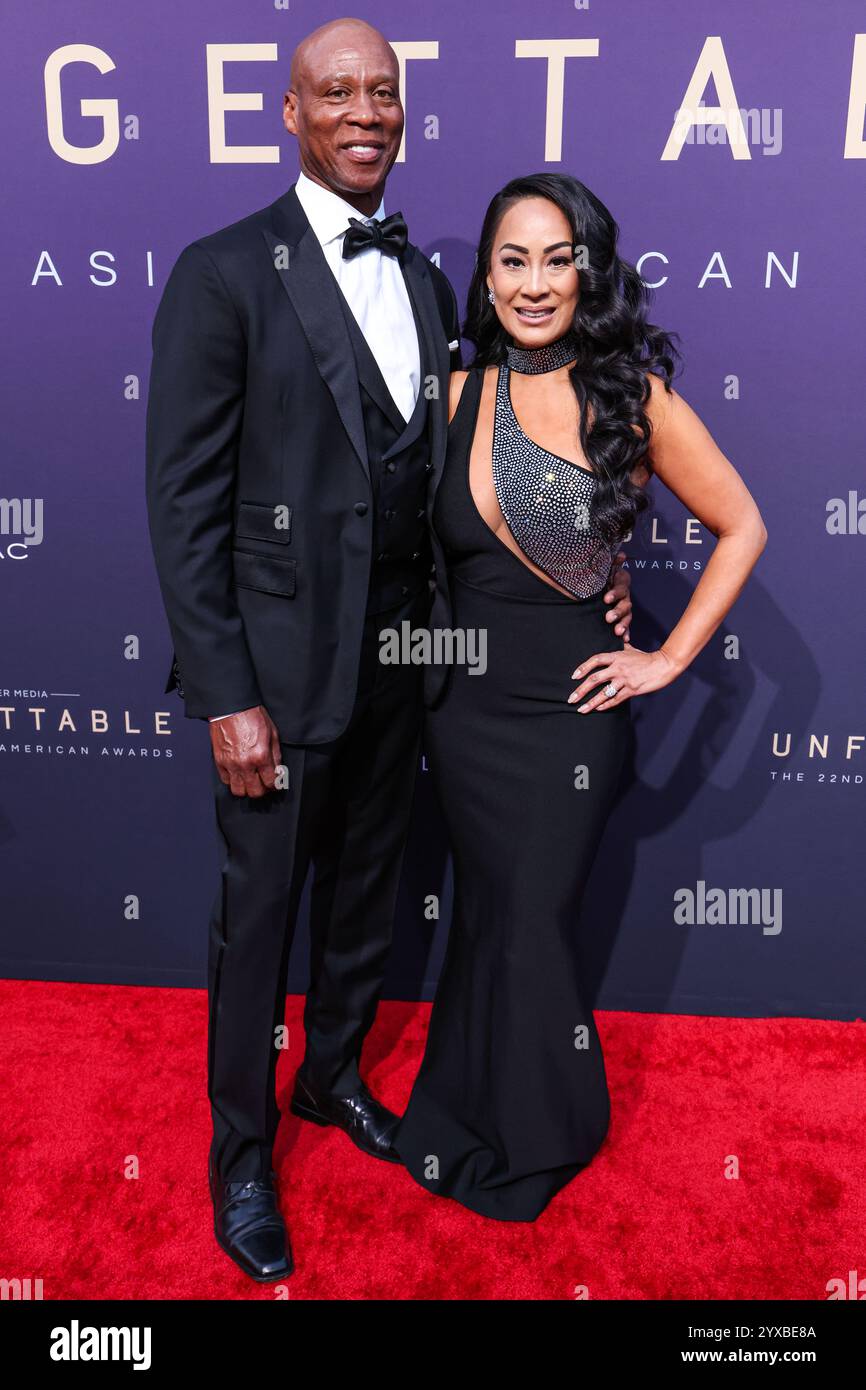 BEVERLY HILLS, LOS ANGELES, CALIFORNIA, USA - DECEMBER 14: Byron Scott and wife Cecelia Scott ...