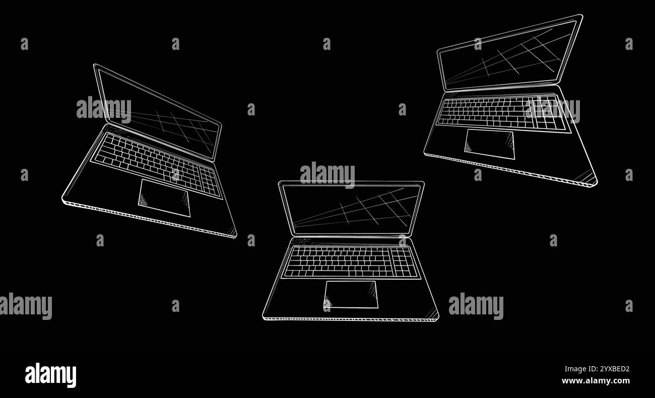 Online learning doodle art Stock Vector Images - Alamy