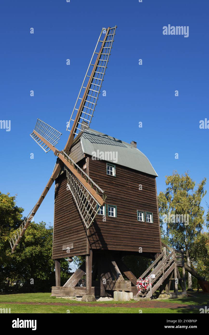Historic wooden windmill stands hi-res stock photography and images - Alamy