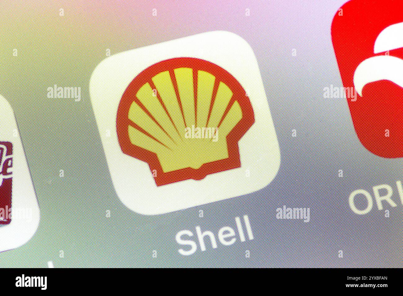 OSTRAVA, CZECHIA - JULY 27, 2024: Shell mobile app installed on iOS ...