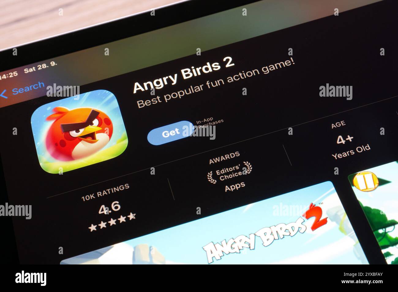 OSTRAVA, CZECHIA - SEPTEMBER 28, 2024: App store with Angry Birds 2 ...