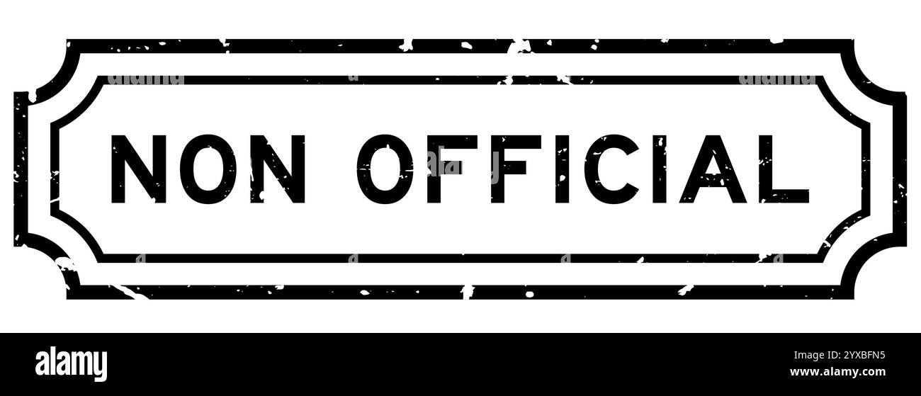 Grunge black non official word rubber seal stamp on white background ...