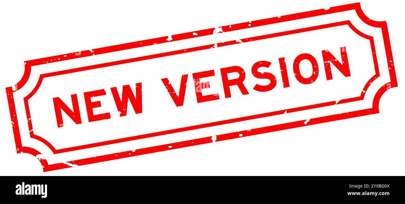 Grunge red new version word rubber seal stamp on white background Stock Vector Image & Art - Alamy
