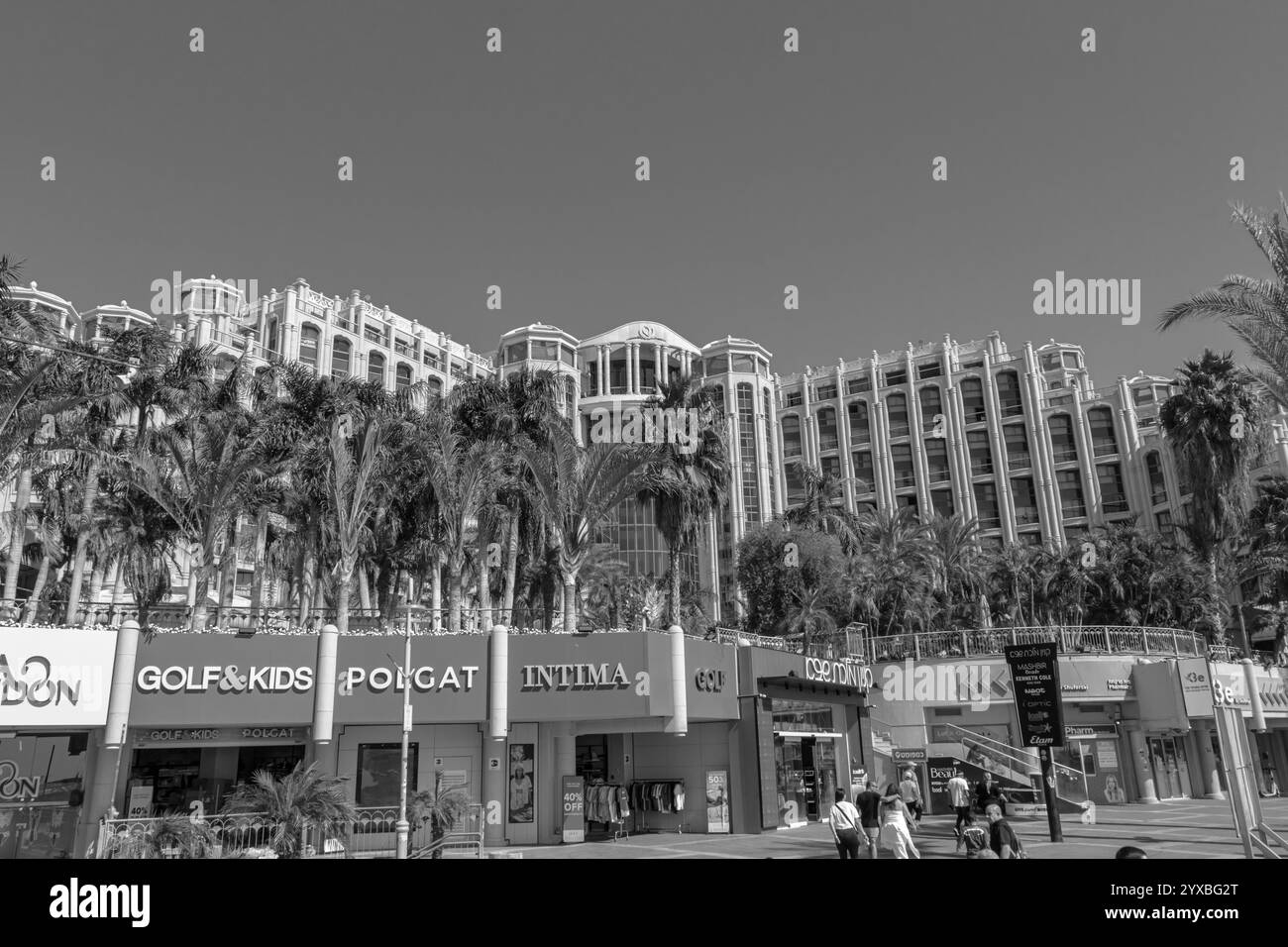 Eilat, Israel- November 1, 2024: Queen of Sheba temple dome shape ...
