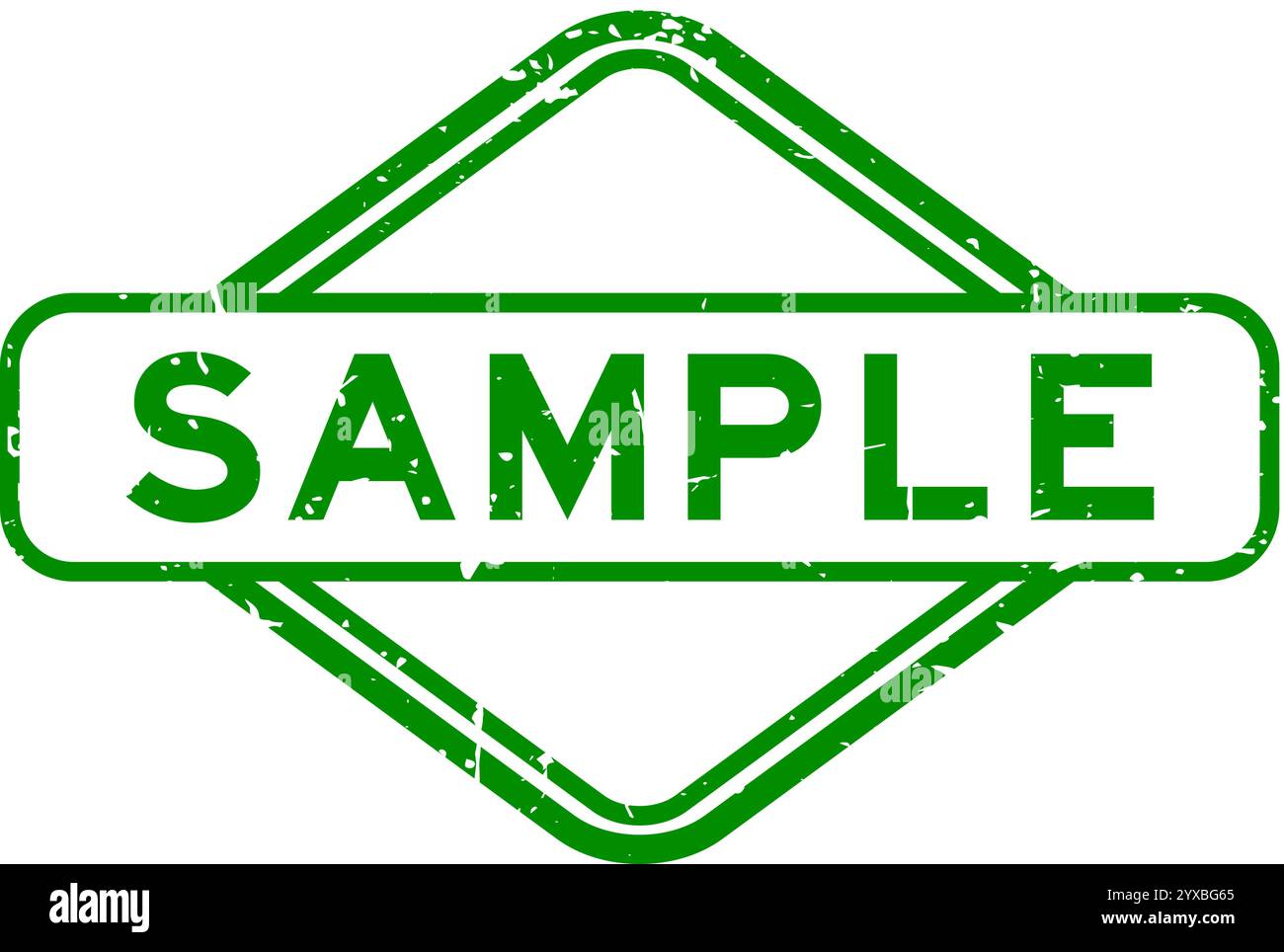Grunge green sample word rubber seal stamp on white background Stock ...