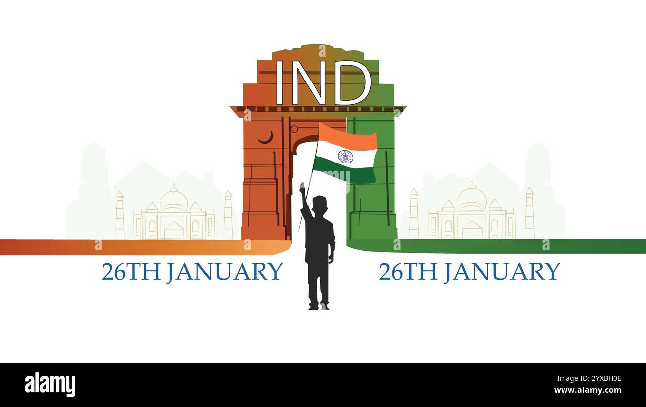 Indian tricolor waving Stock Vector Images - Alamy