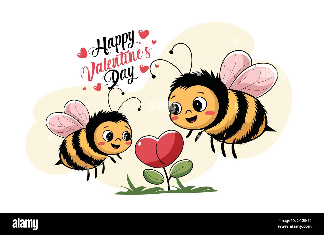 Cartoon illustration happy couples in Stock Vector Images - Alamy