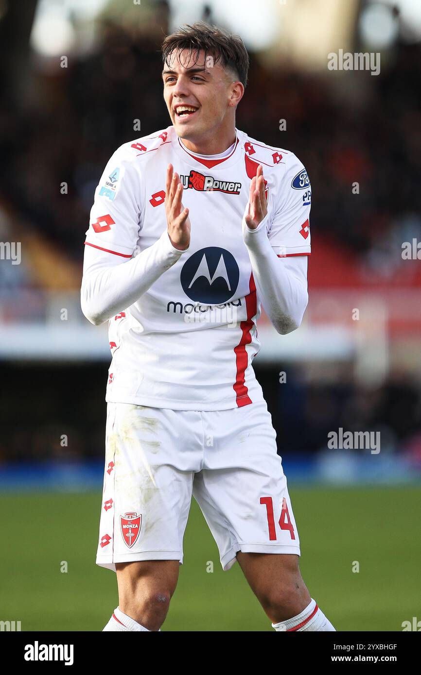 Lecce, Italy. 15th Dec, 2024. Daniel Maldini of AC Monza gestures in ...