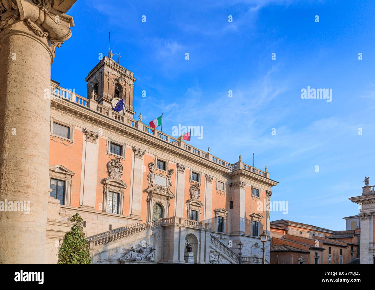 Rome cityscape, Italy: Palazzo Senatorio Stock Photo - Alamy