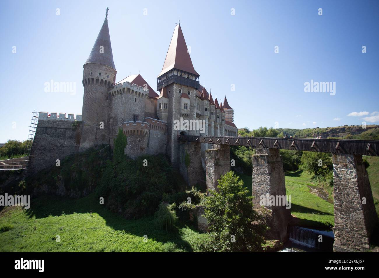 Corvins' Castle in Hunedoara, romenia Stock Photo - Alamy