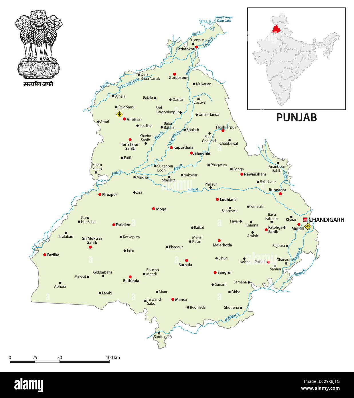 Punjab Map Punjab Map | Map Of Punjab State, Districts Information