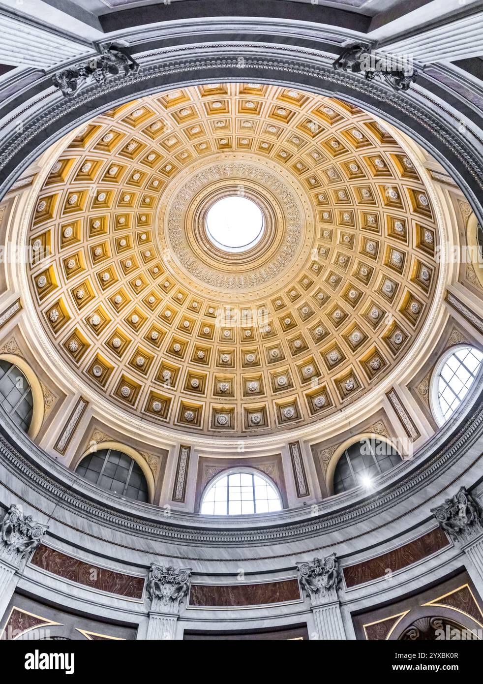 The inside of the dome of Saint Peter, Vatican Rome Stock Photo - Alamy