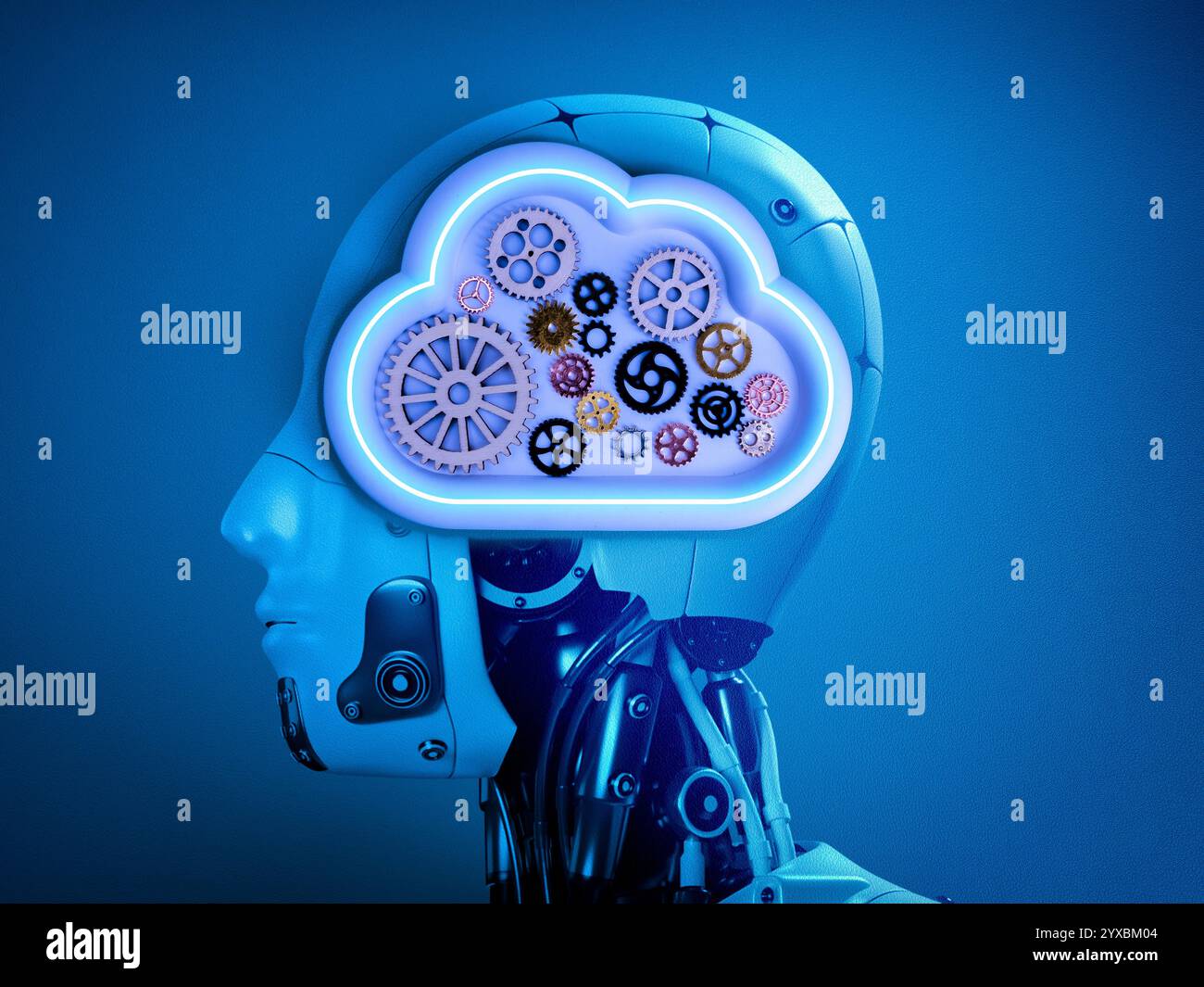 Ai Cloud Computing Infrastructure Technology Digital Data System Storage Service Concept