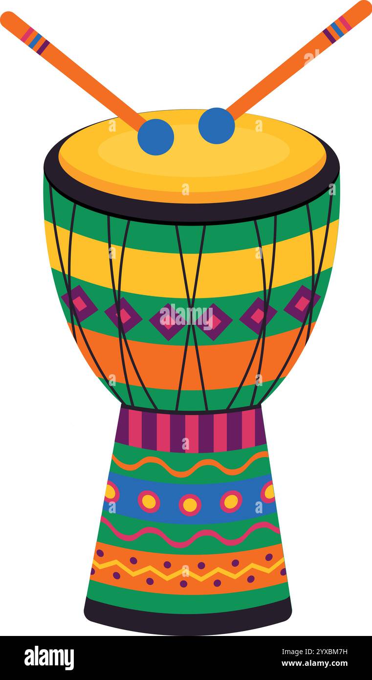 Drum african music instruments Stock Vector Images - Alamy