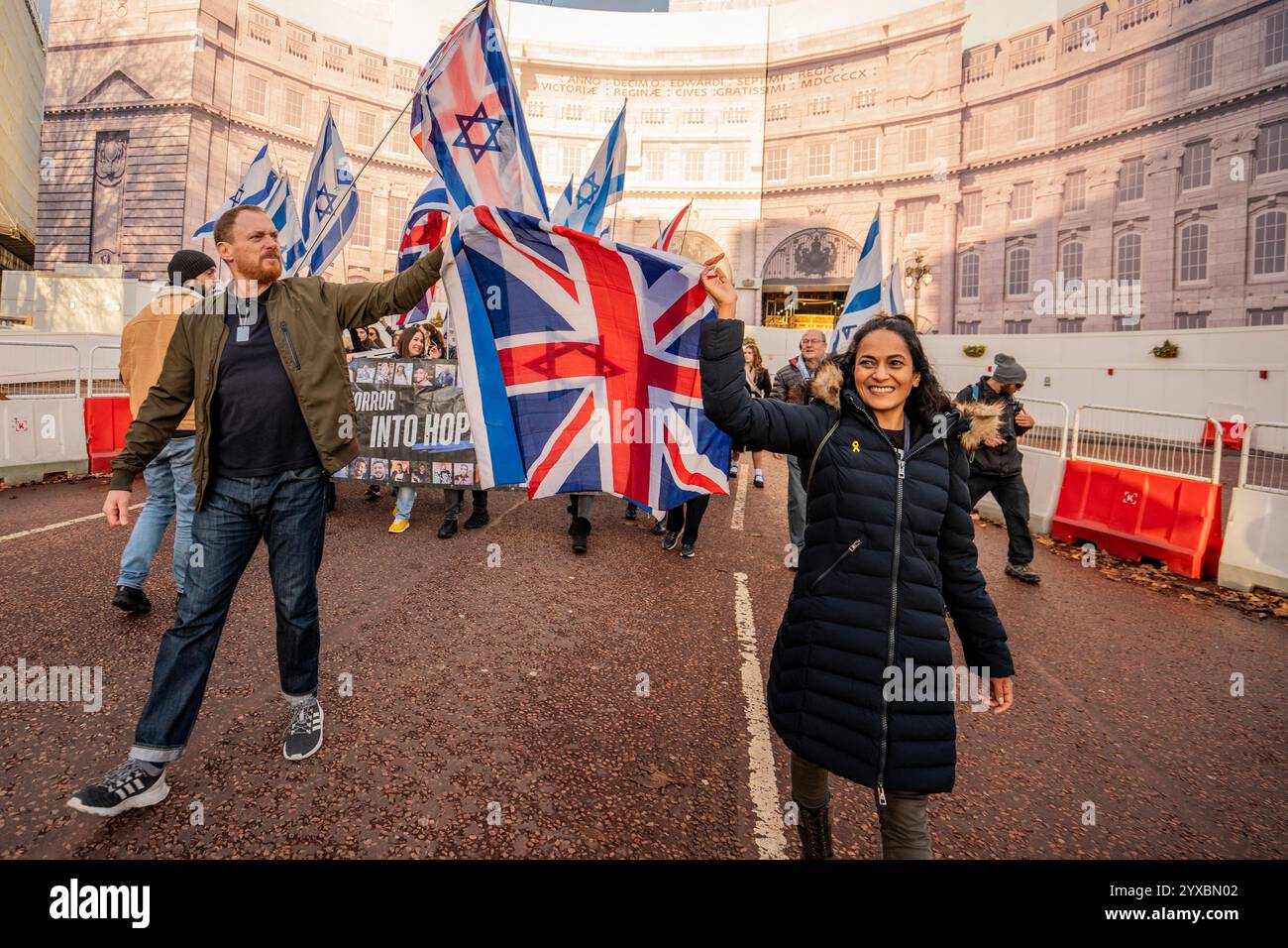 London, UK. 14th Dec, 2024. Police rerouted the Pro-Israeli campaign ...
