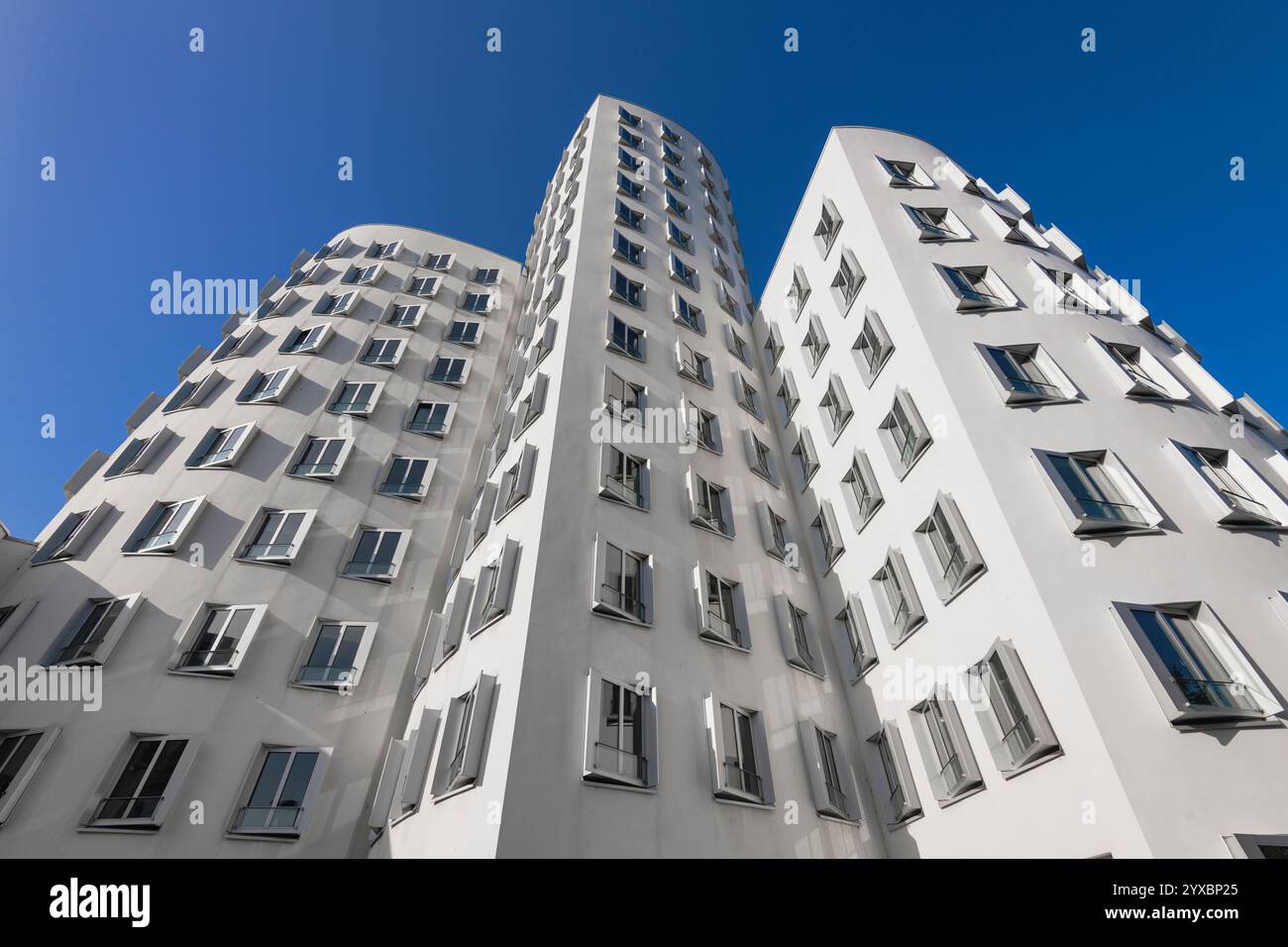 Germany, North Rhine–Westphalia, Dusseldorf, MedienHafen or Media ...