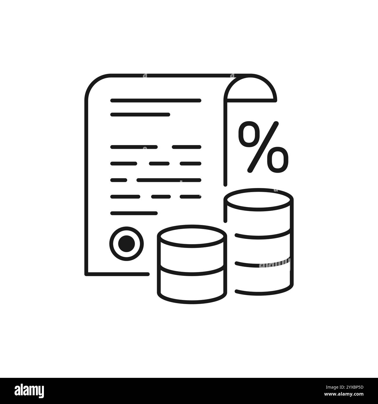Credit percent icon outline Cut Out Stock Images & Pictures - Alamy