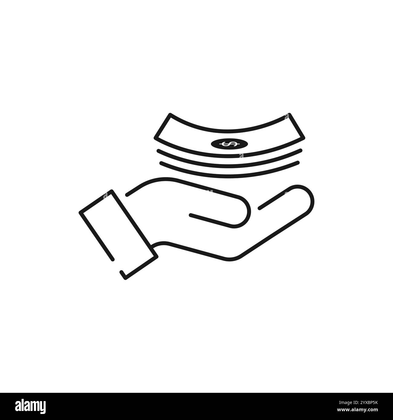 save money icon, salary money, invest finance, hand holding dollar ...